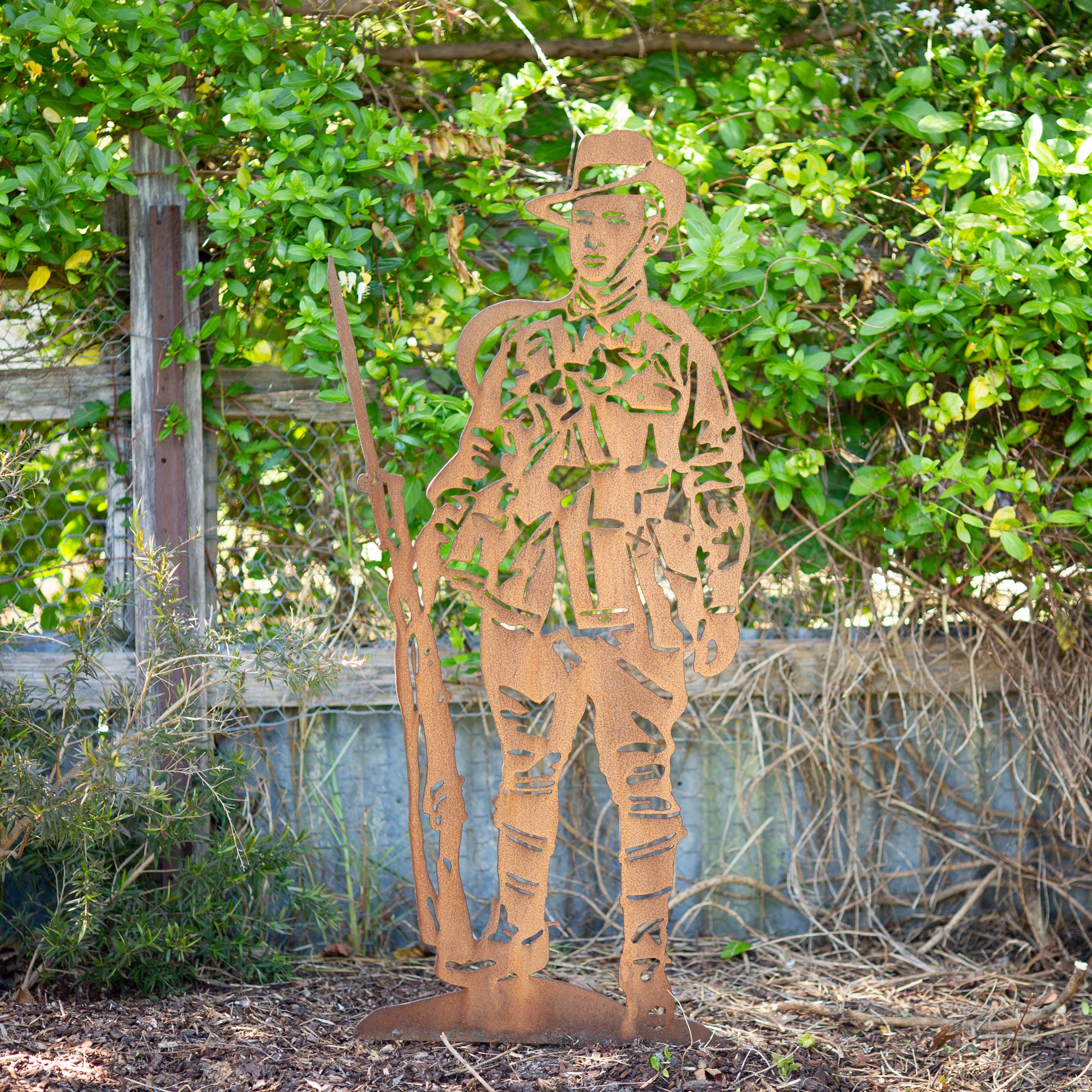 ANZAC Soldier Garden Art Memorial RSL | Gravelly Beach Metalworks