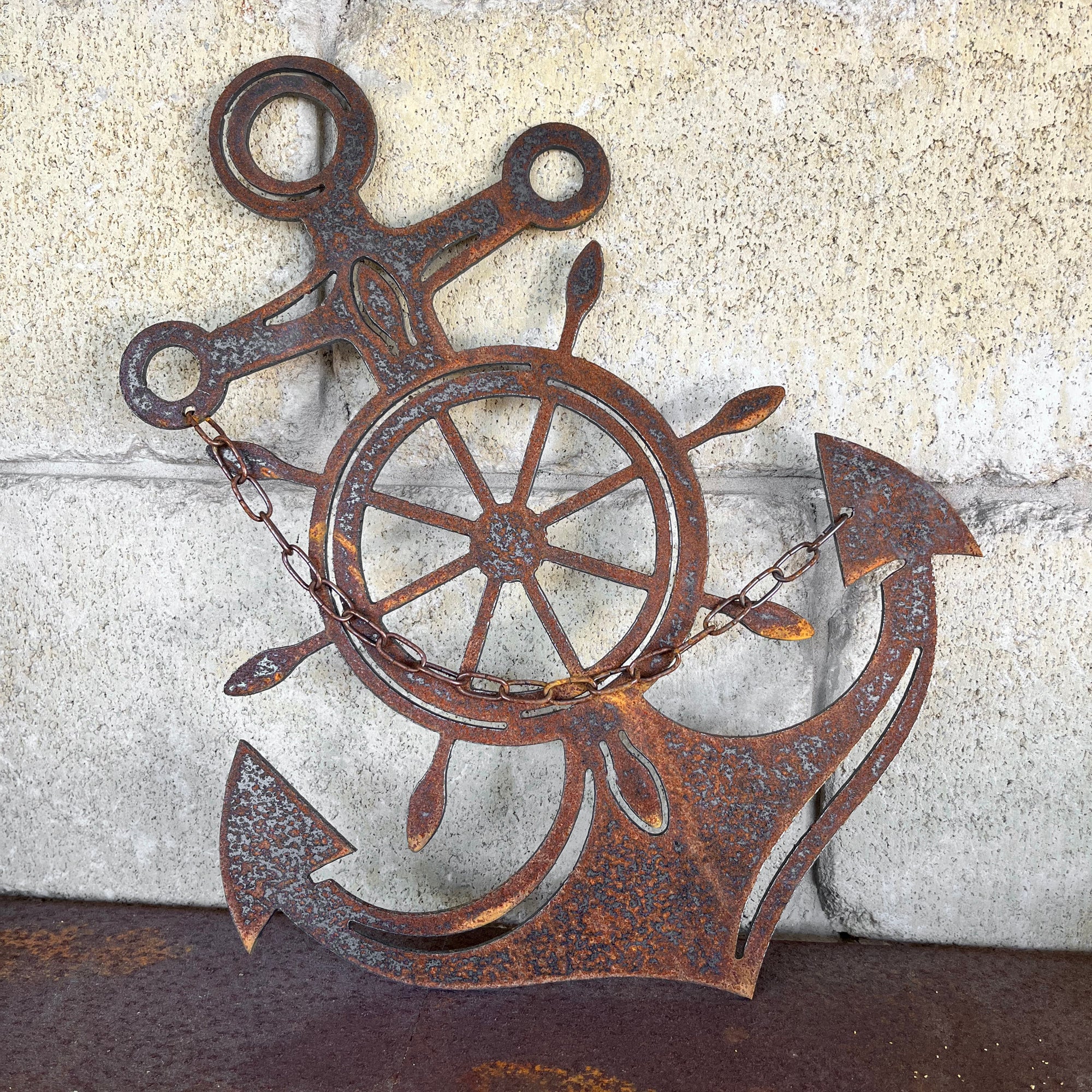 Garden Decor, Rusty Anchor, Tasmanian Made | Gravelly Beach Metalworks