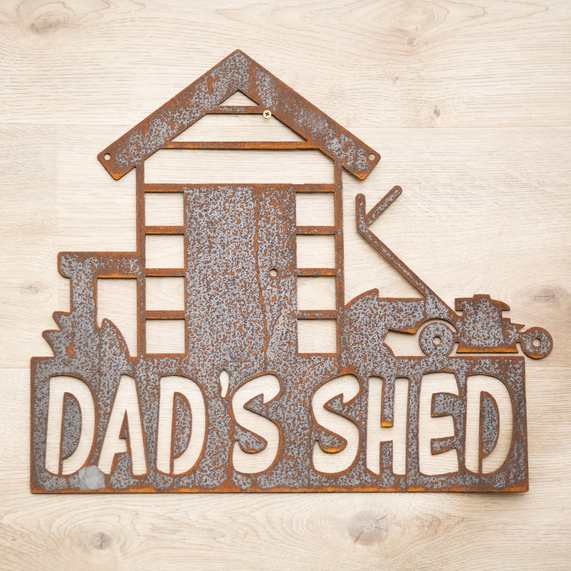 Lawn Mower Shed Sign | Gravelly Beach Metalworks