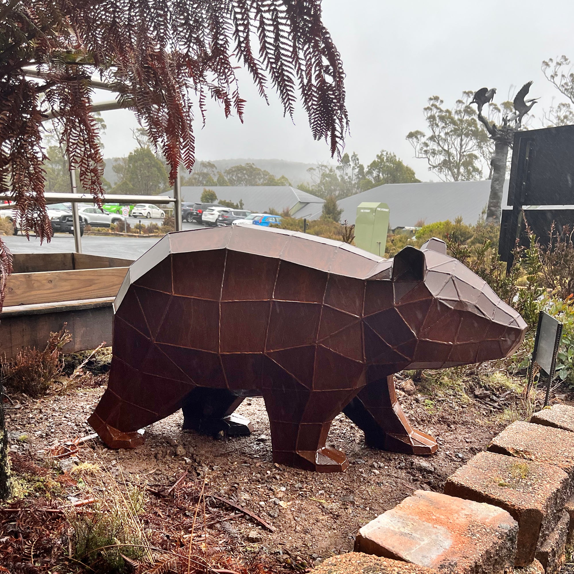 Wombat Baby Giant Garden Sculpture | Corten Steel Rustic Metal Art ...