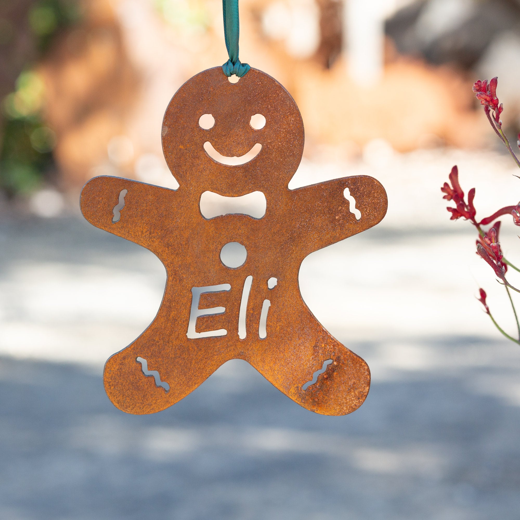Gingerbread Man Woman Christmas Holidays Garden Sculpture | Corten ...
