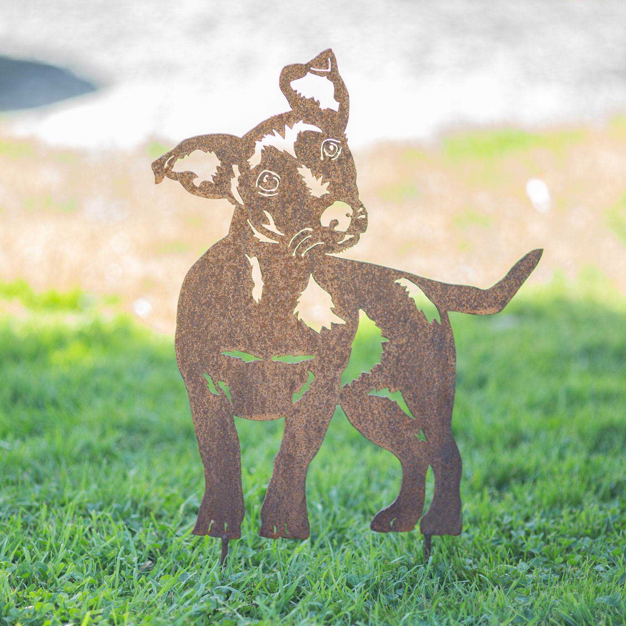 Jack Russell Metal Dog Sculpture Memorial Art | Gravelly Beach Metalworks