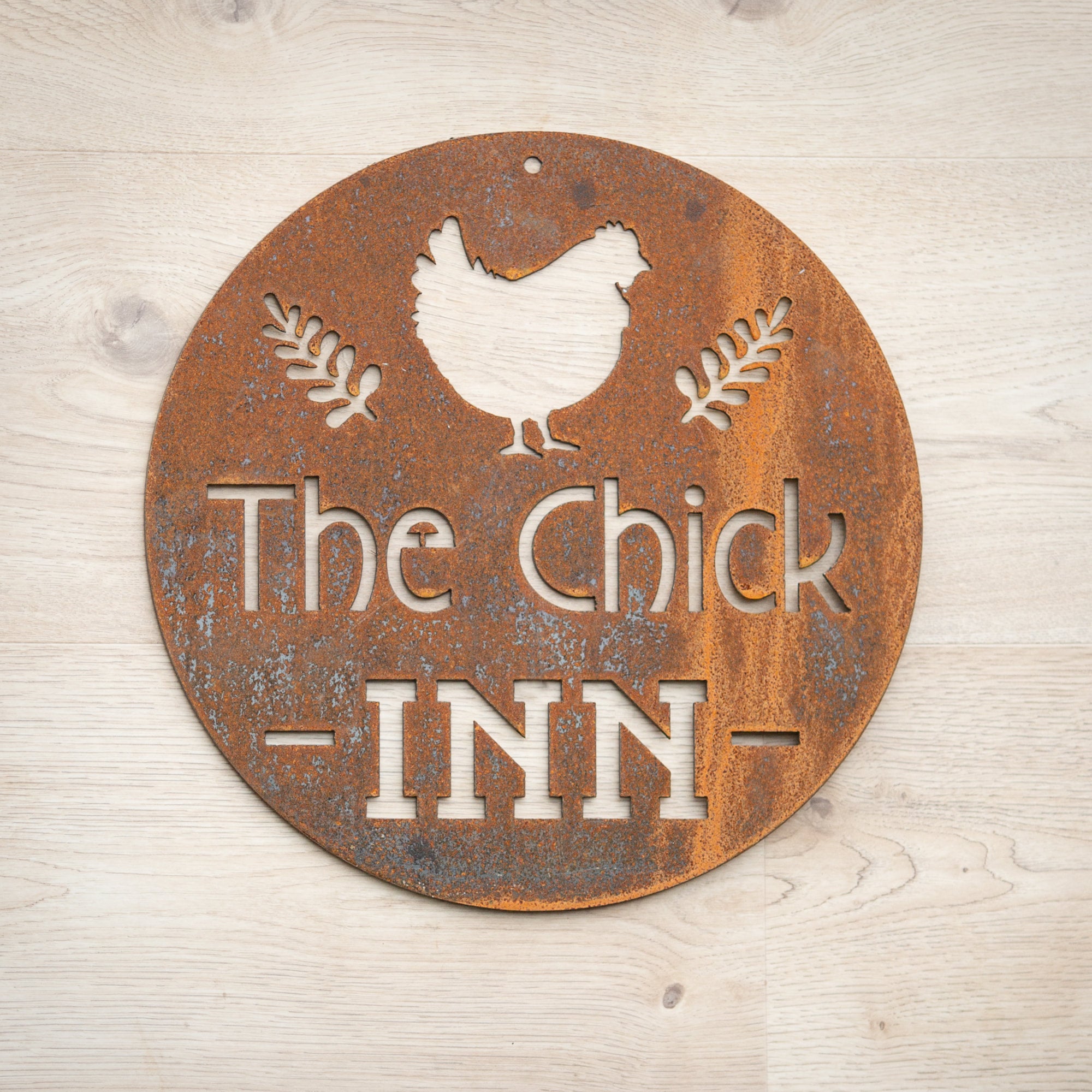 outdoor wall art rusty chicken signs quirky and funny | Gravelly Beach ...