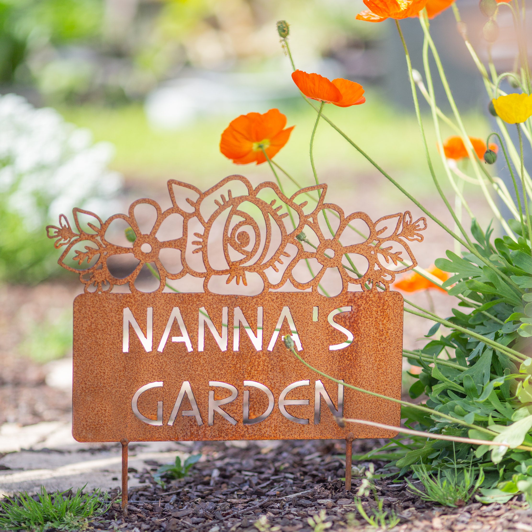 Nanna's Garden Sign | Gravelly Beach Metalworks