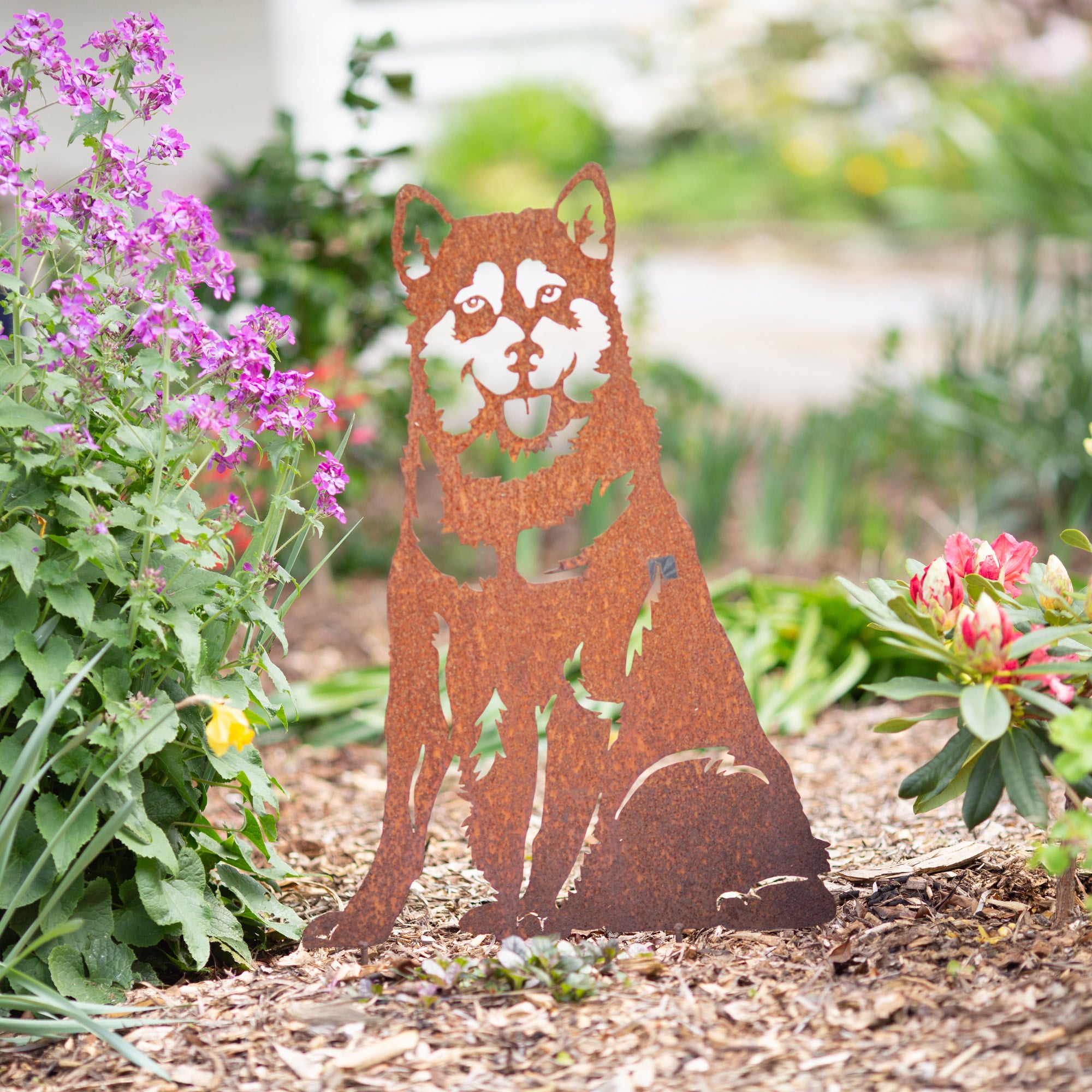 Rusty Garden Metal Art, Pet Memorial, Rusty Dog Garden Art | Gravelly ...